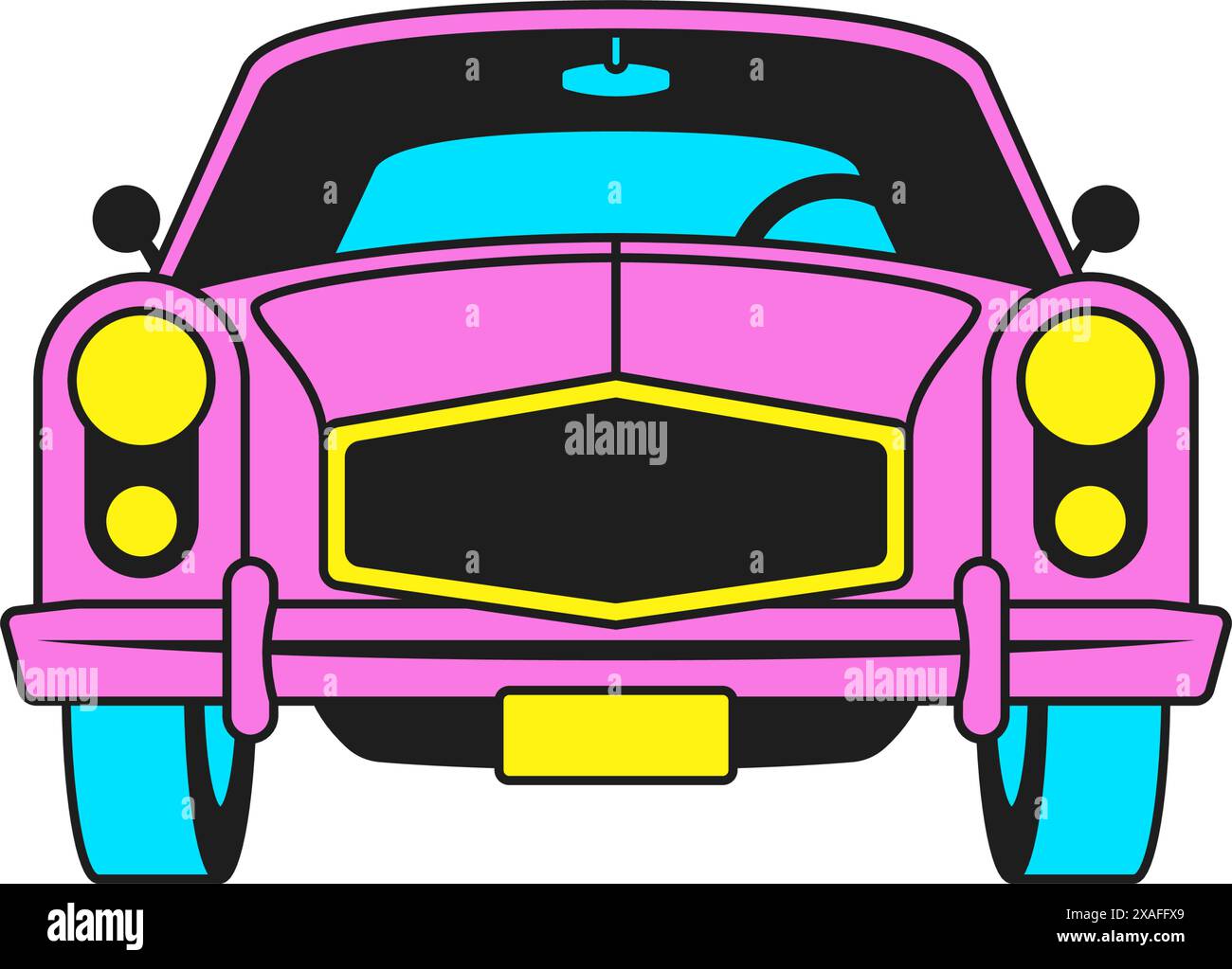 60s vintage poster car Cut Out Stock Images & Pictures - Alamy