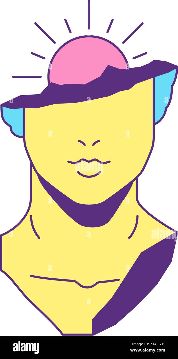 Broken bust statue Stock Vector Images - Alamy
