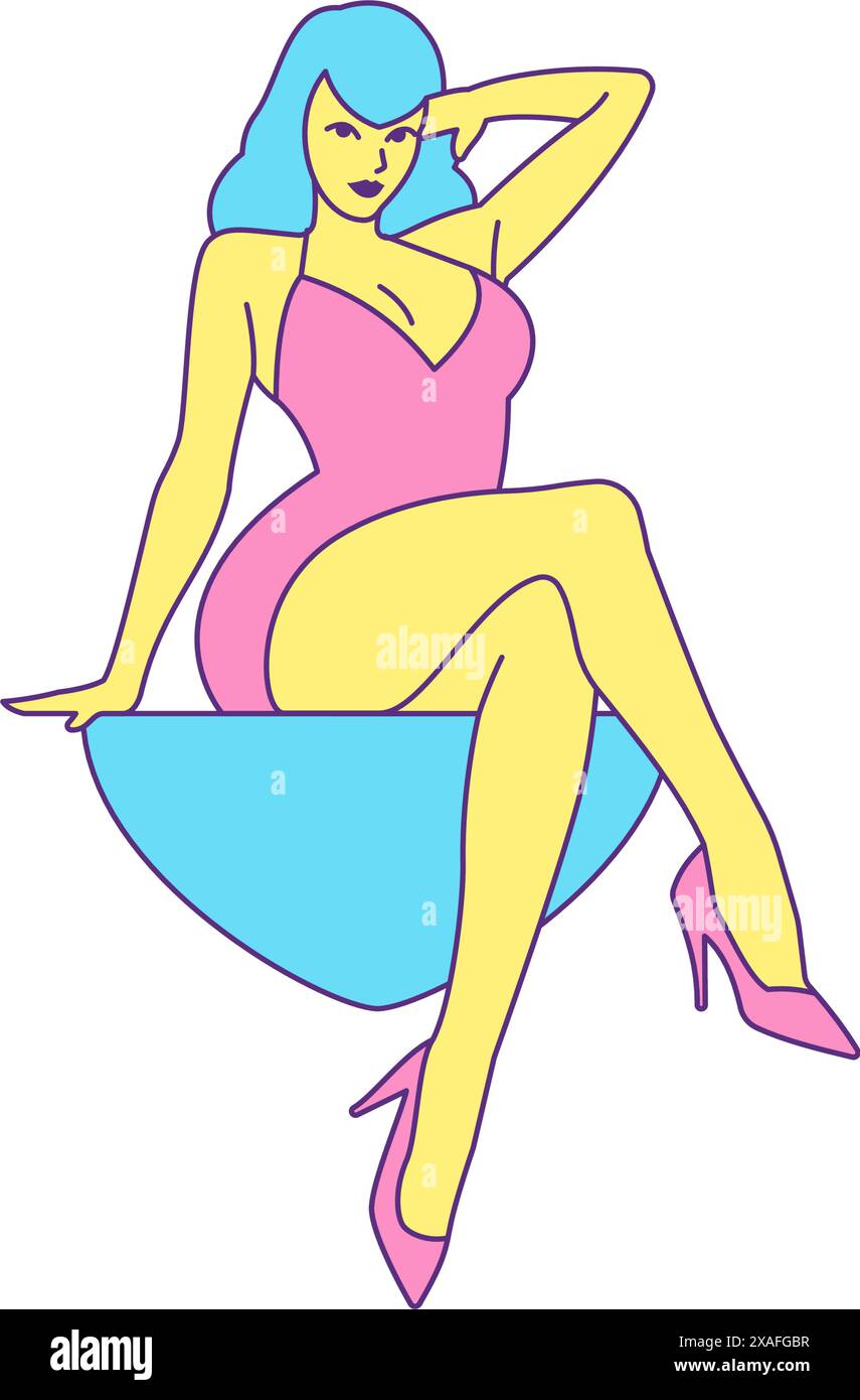 Pin up art Stock Vector Images - Alamy