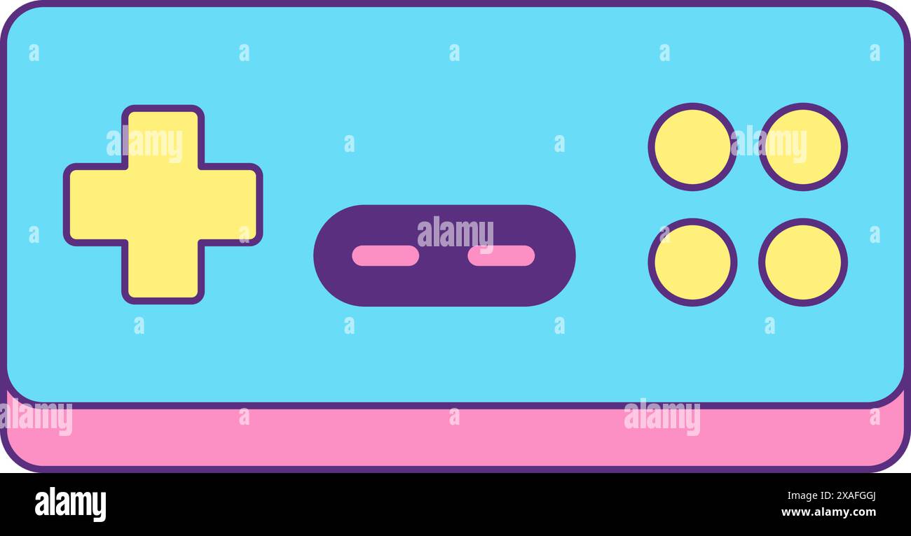 Y2k retro gamepad joystick controller for virtual gaming cartoon ...