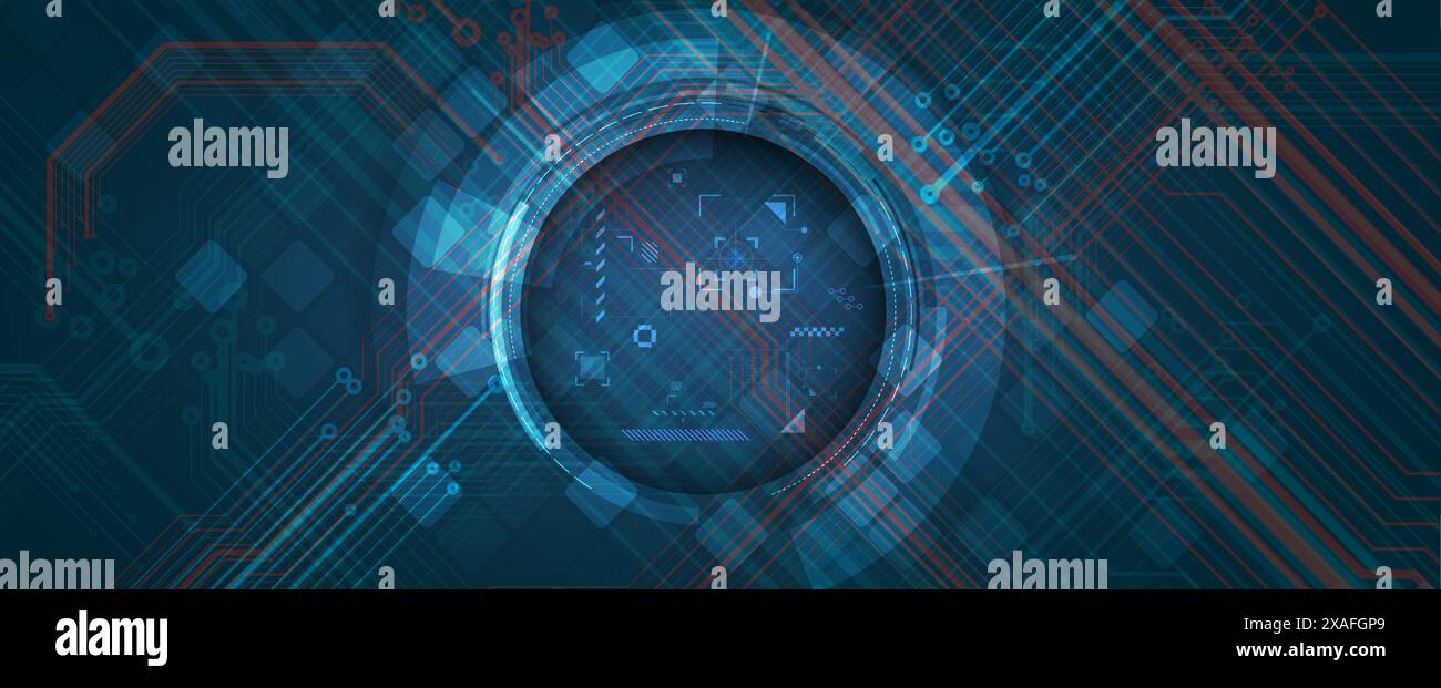 Abstract Artificial intelligence. Cloud computing. Machine learning. Technology web background ...