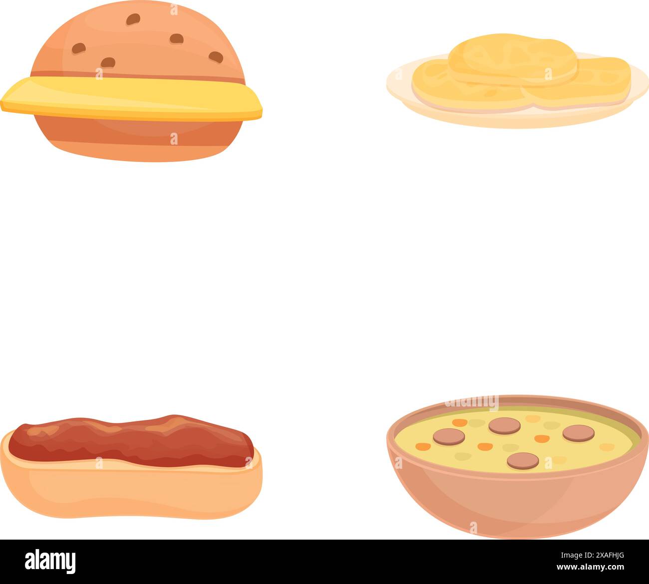Dutch food icons set cartoon vector. Various dutch cuisine. Traditional ...