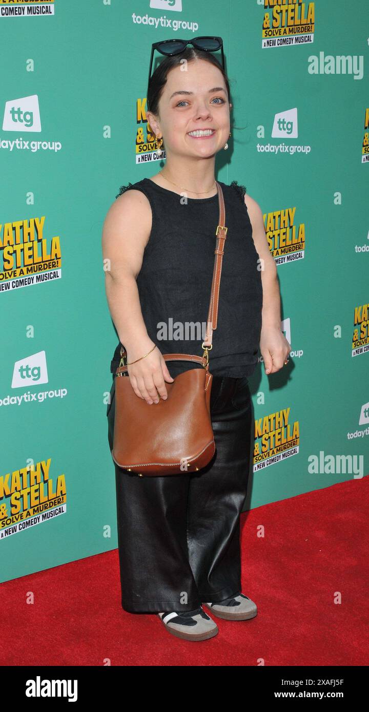 Francesca Mills at the "Kathy and Stella Solve a Murder!" play press ...