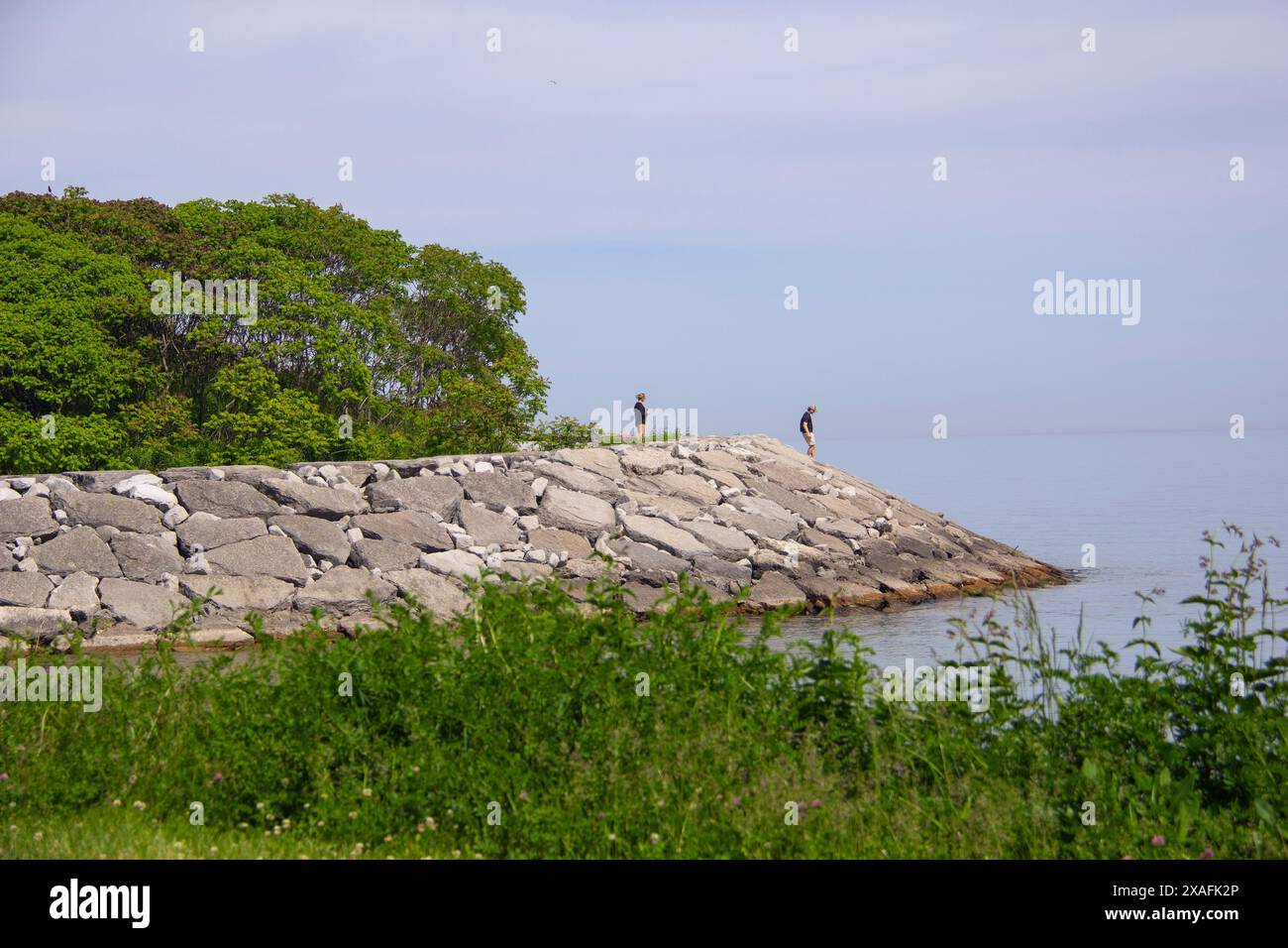 Breakwater in Lake Ontario Stock Photo - Alamy