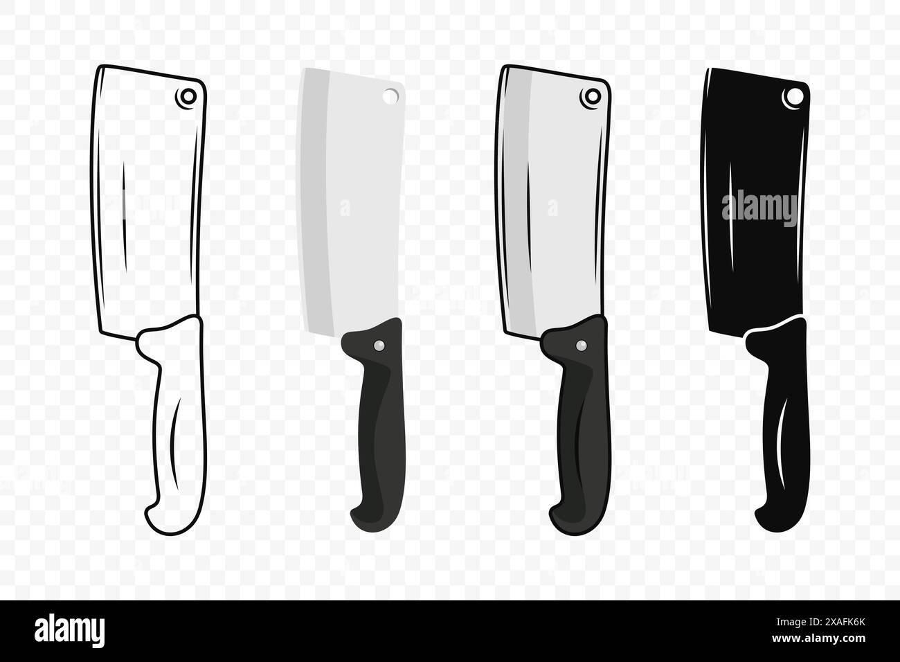 Vector Kitchen Knife Icon Set, Isolated. Various Kitchen Knives Design ...