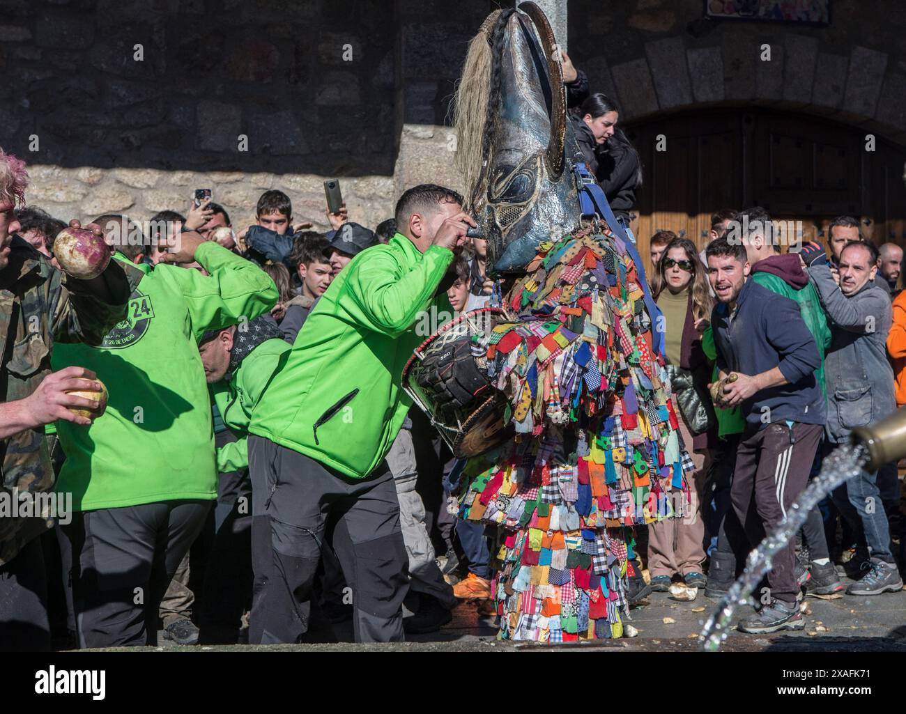 Caceres, Spain - Jan 20th, 2024: Jarramplas Festival of Piornal ...