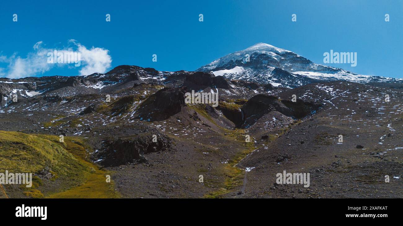 Aerial view of Volcano Lanin in Patagonia Argentina Stock Photo - Alamy