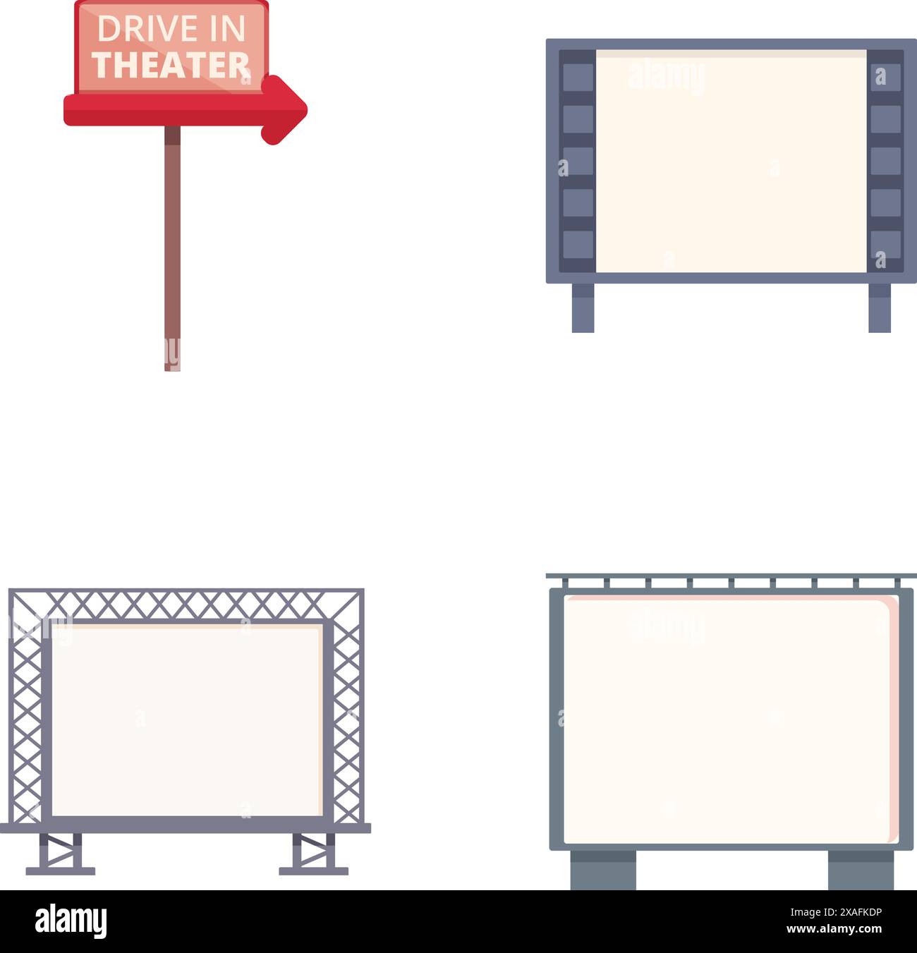 Movie theatre sign street view Cut Out Stock Images & Pictures - Alamy