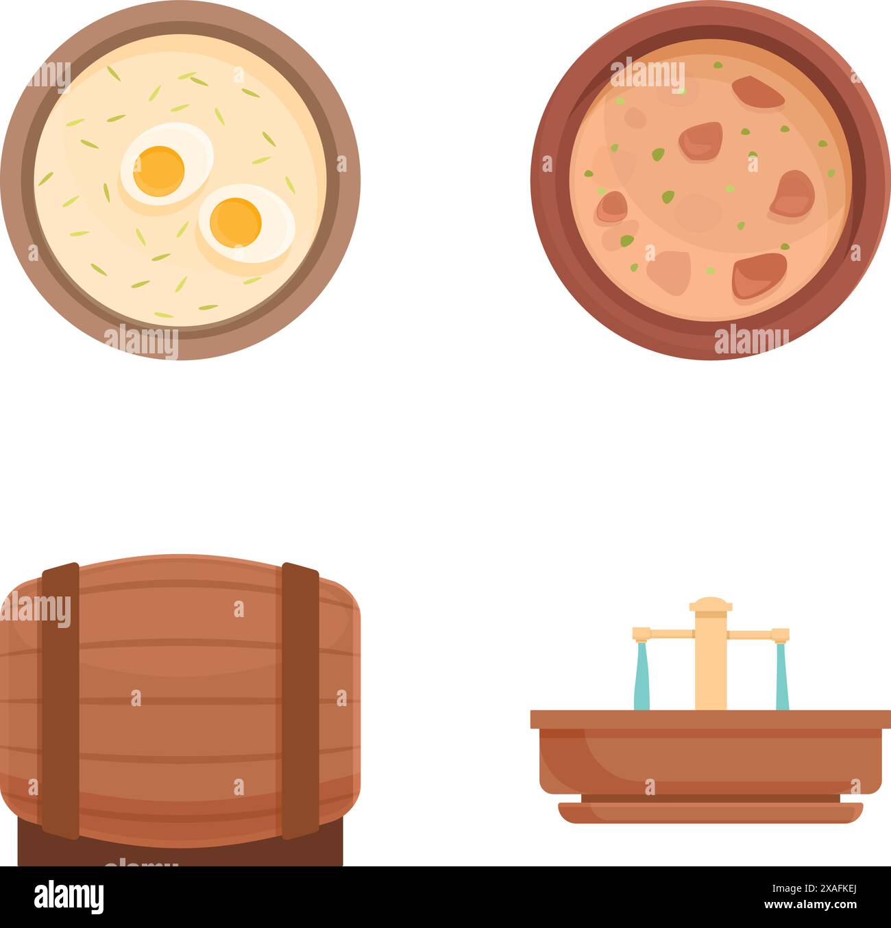 Czech symbol icons set cartoon vector. Traditional culture of czech ...