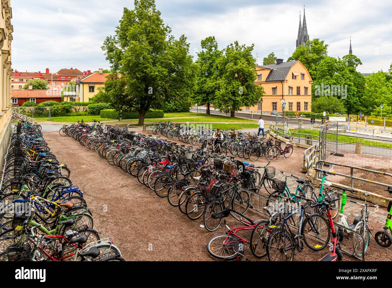Uppsala is a student city and a cycling city. There are large bicycle ...