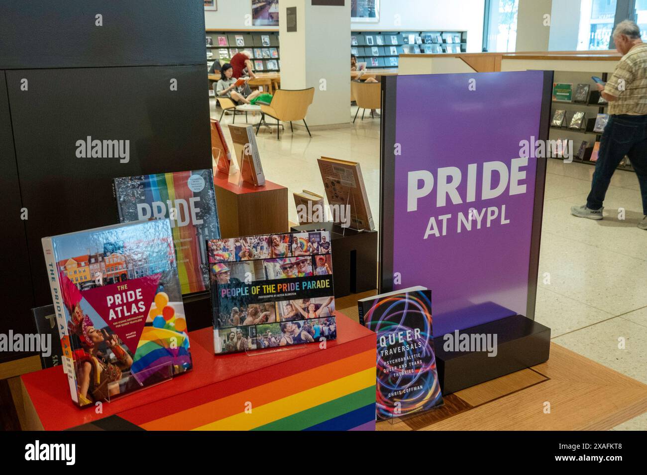 Book display at The Stavros Niarchos Foundation Library (SNFL) located ...