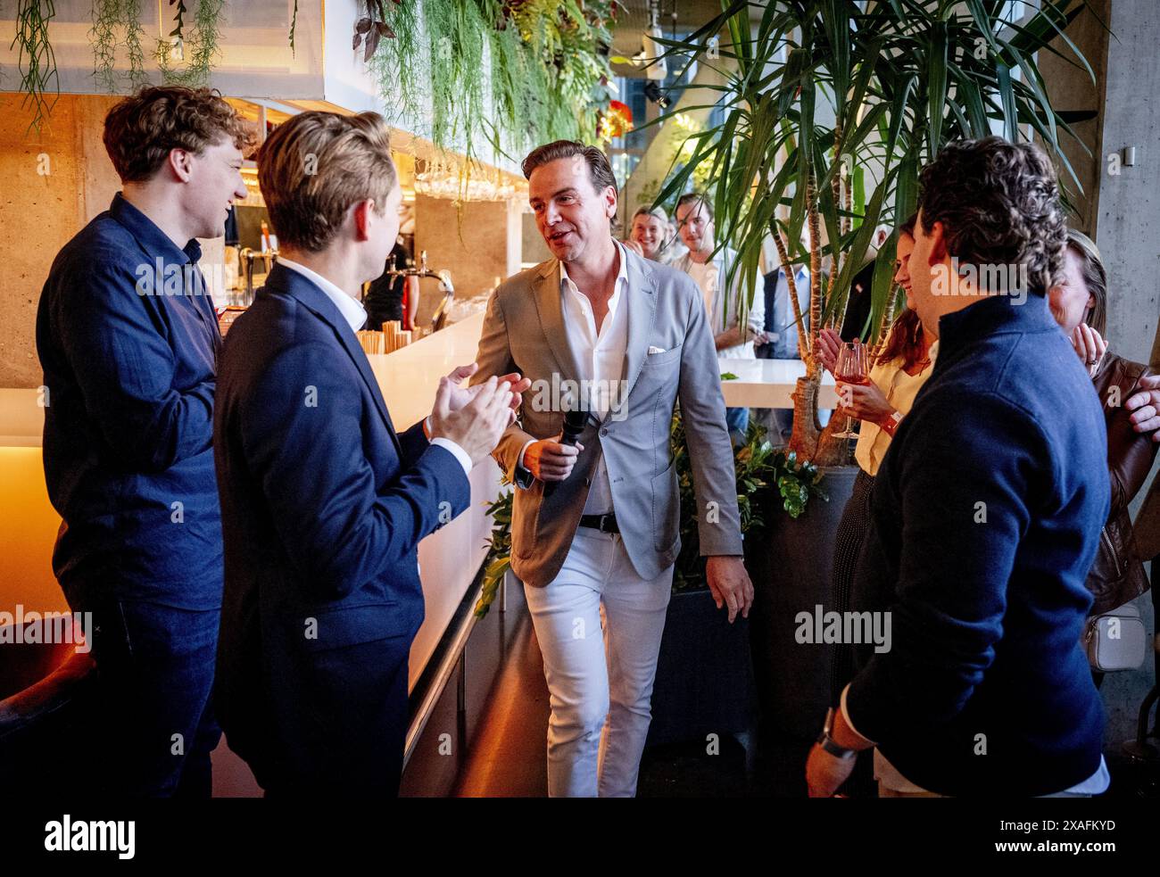 ROTTERDAM - VVD party leader Malik Azmani responds to the provisional ...
