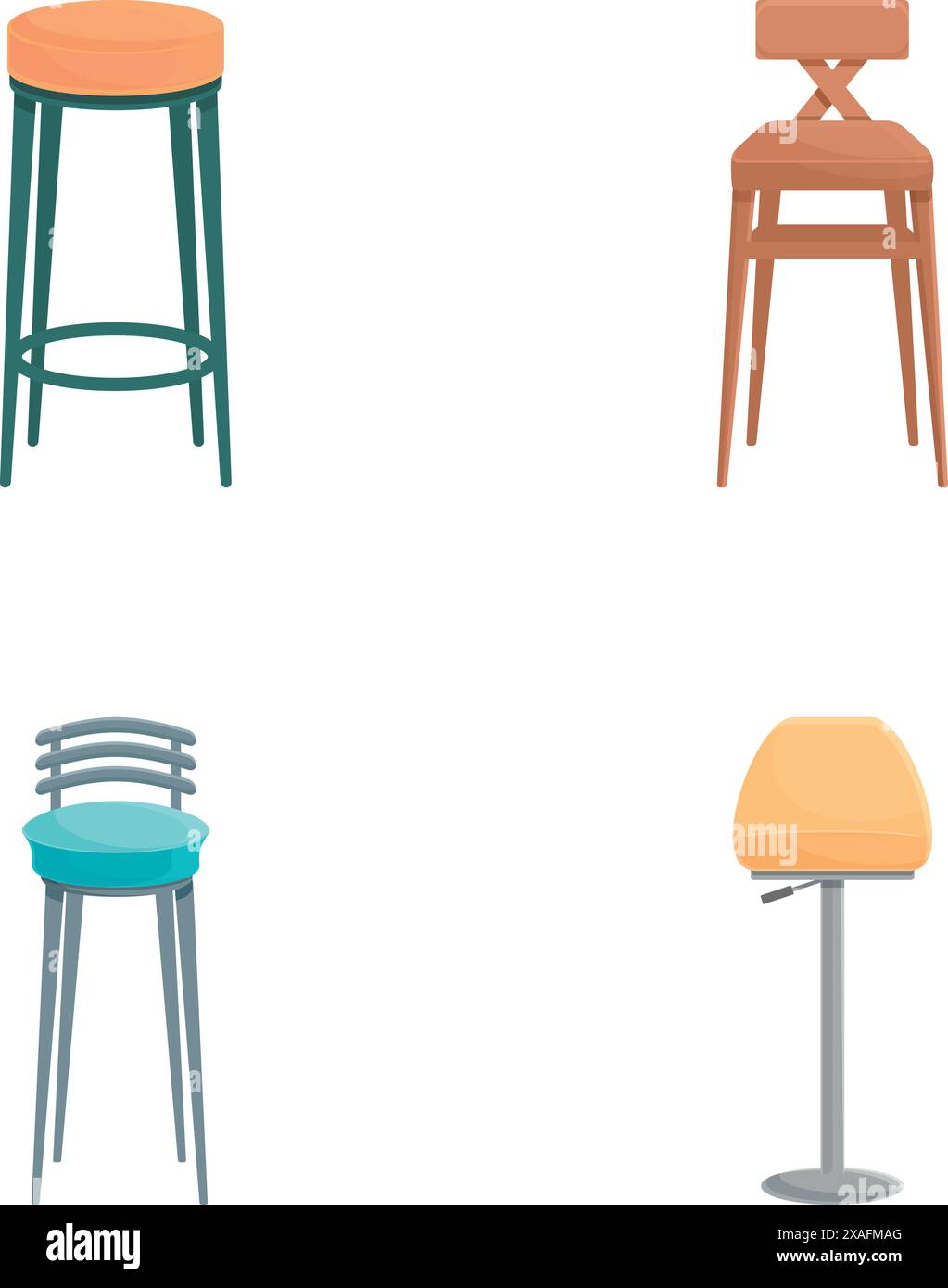 Assorted chairs collection illustration for furniture design on ...