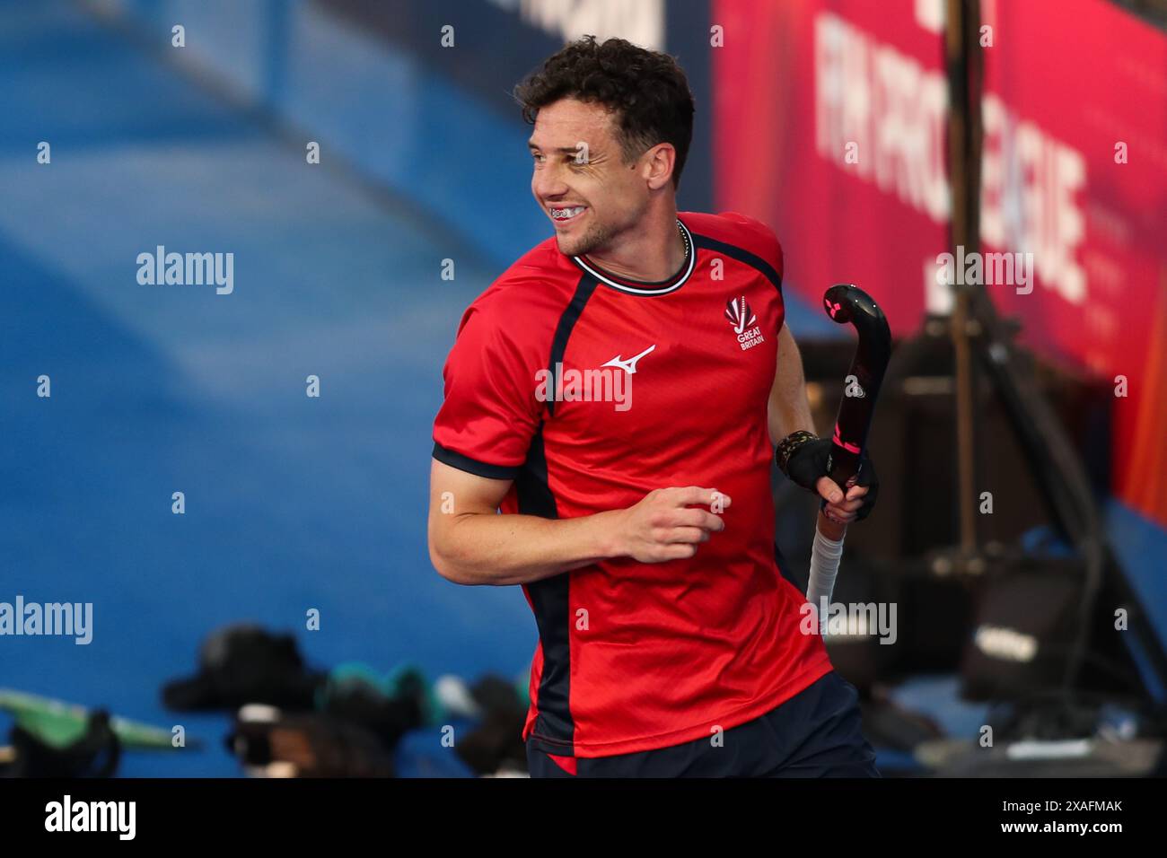 Great Britain's Phil Roper celebrates scoring their side's second goal ...