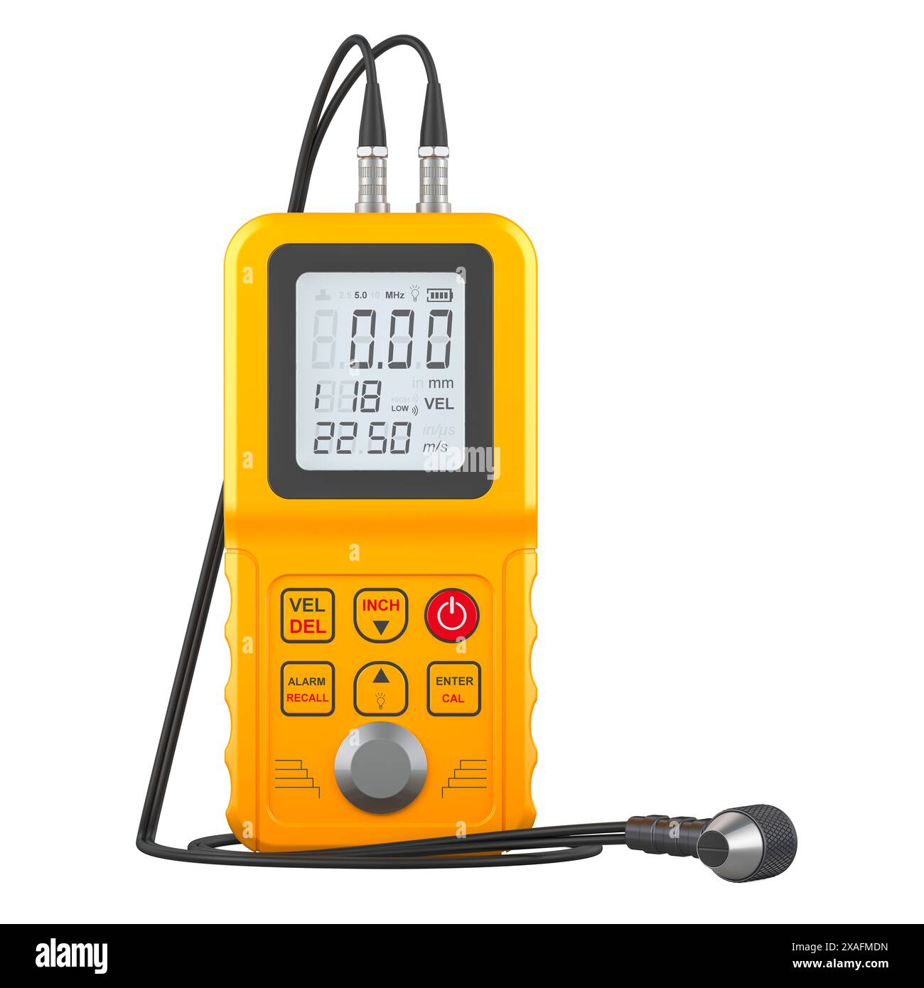 Ultrasonic Thickness Gauge, 3D rendering isolated on white background ...