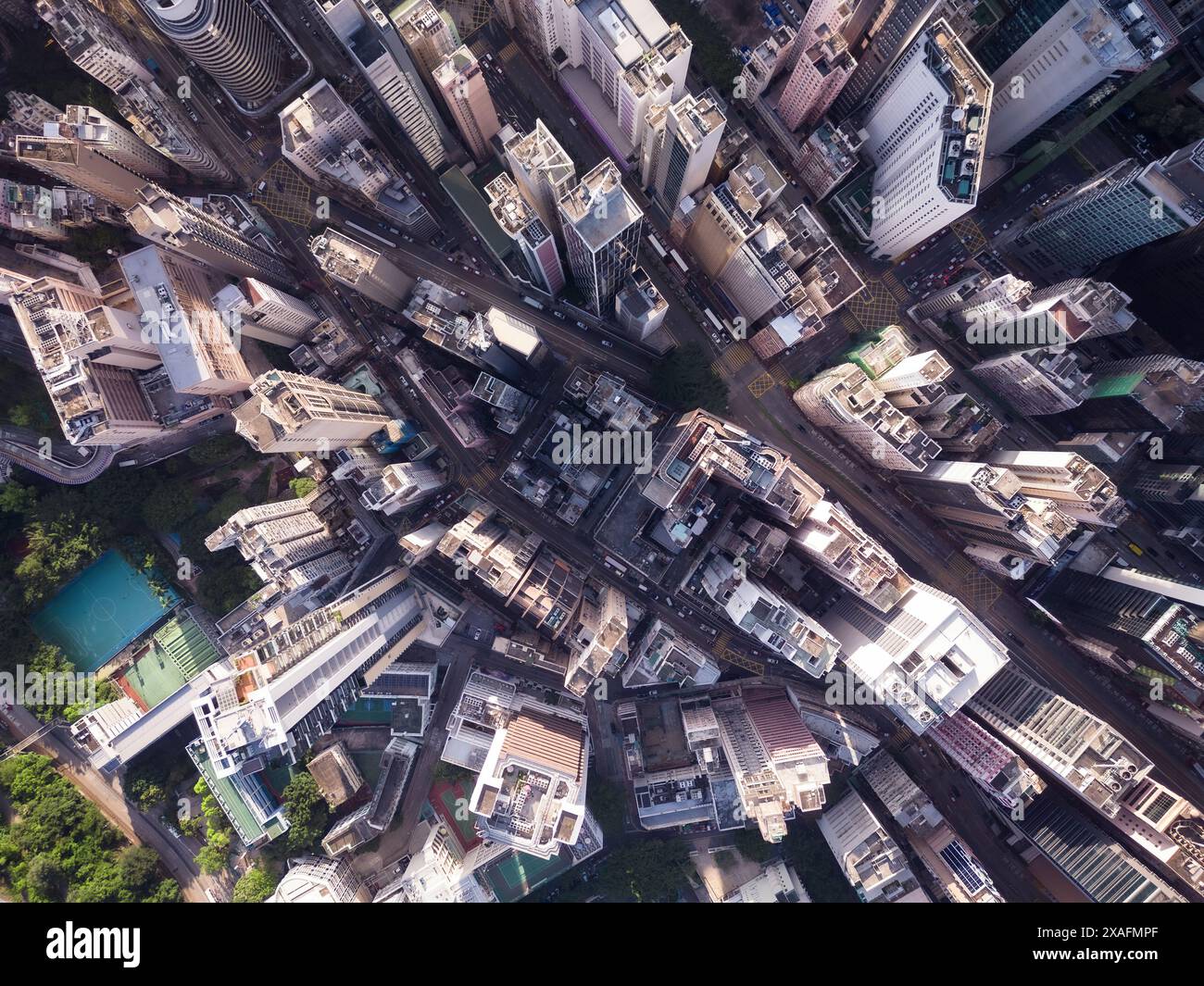 Aerial view wan chai district hi-res stock photography and images - Alamy