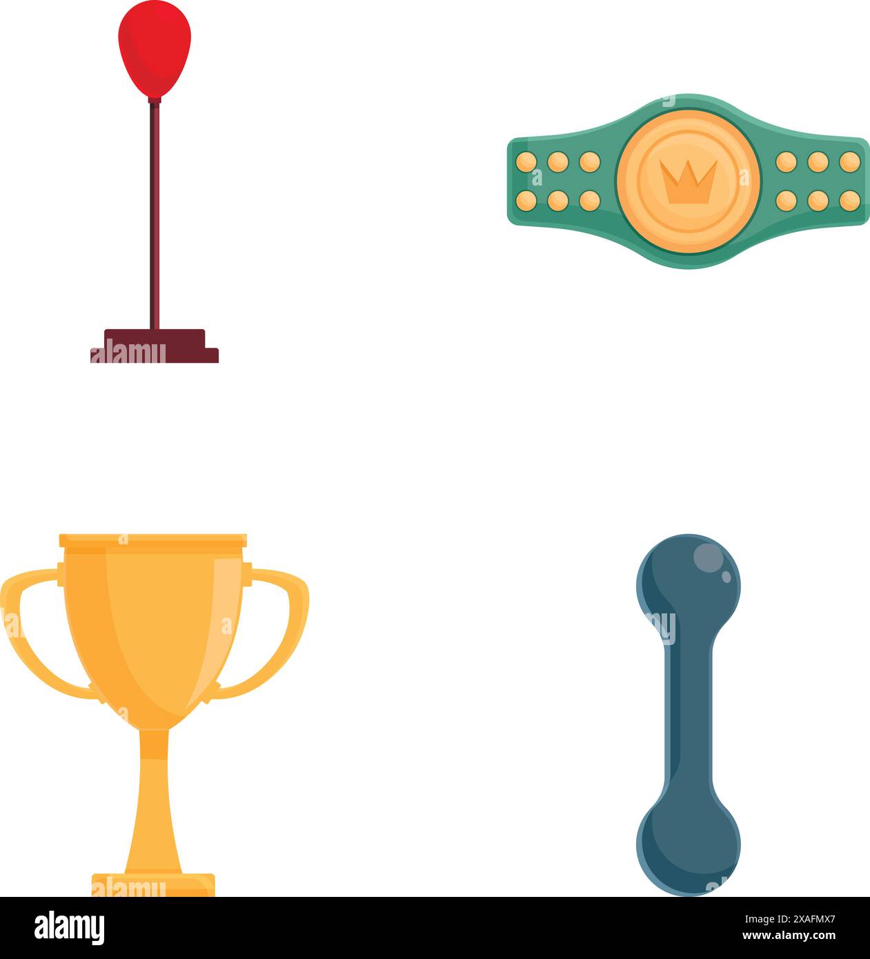 Vector illustrations of achievement icons including trophy, medal, pin ...