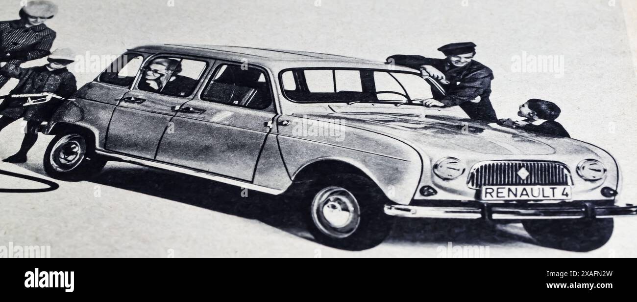 Viersen, Germany - May 9. 2024: Old retro german magazine Renault R4 ...