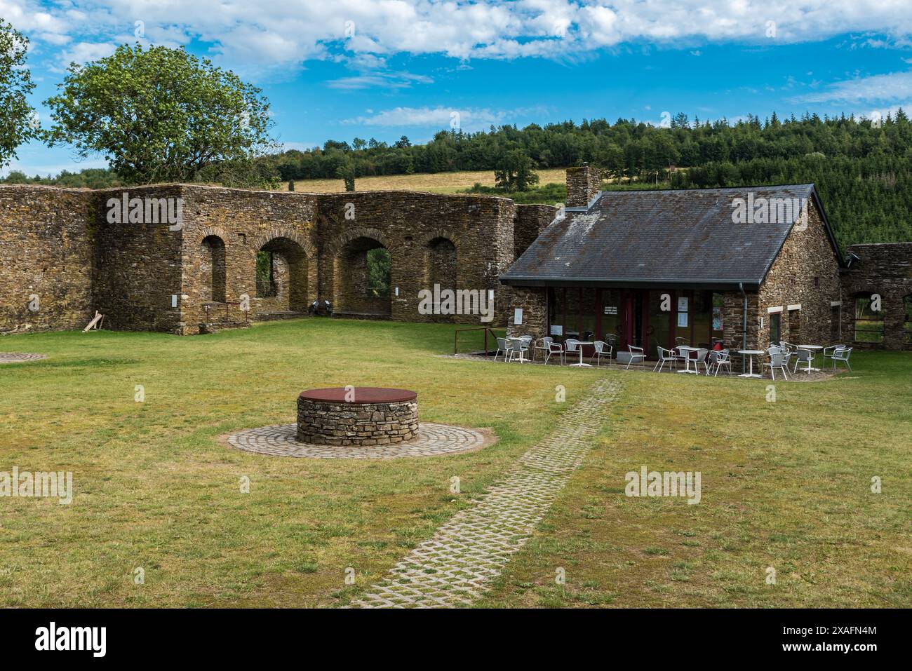 Burg-Reuland, East- Belgium - Belgium - 08 04 2020 Inner court of the ...