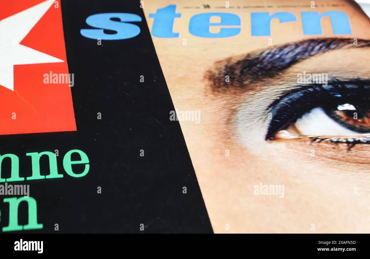 Viersen, Germany - May 9. 2024: Old retro german news magazine Stern ...