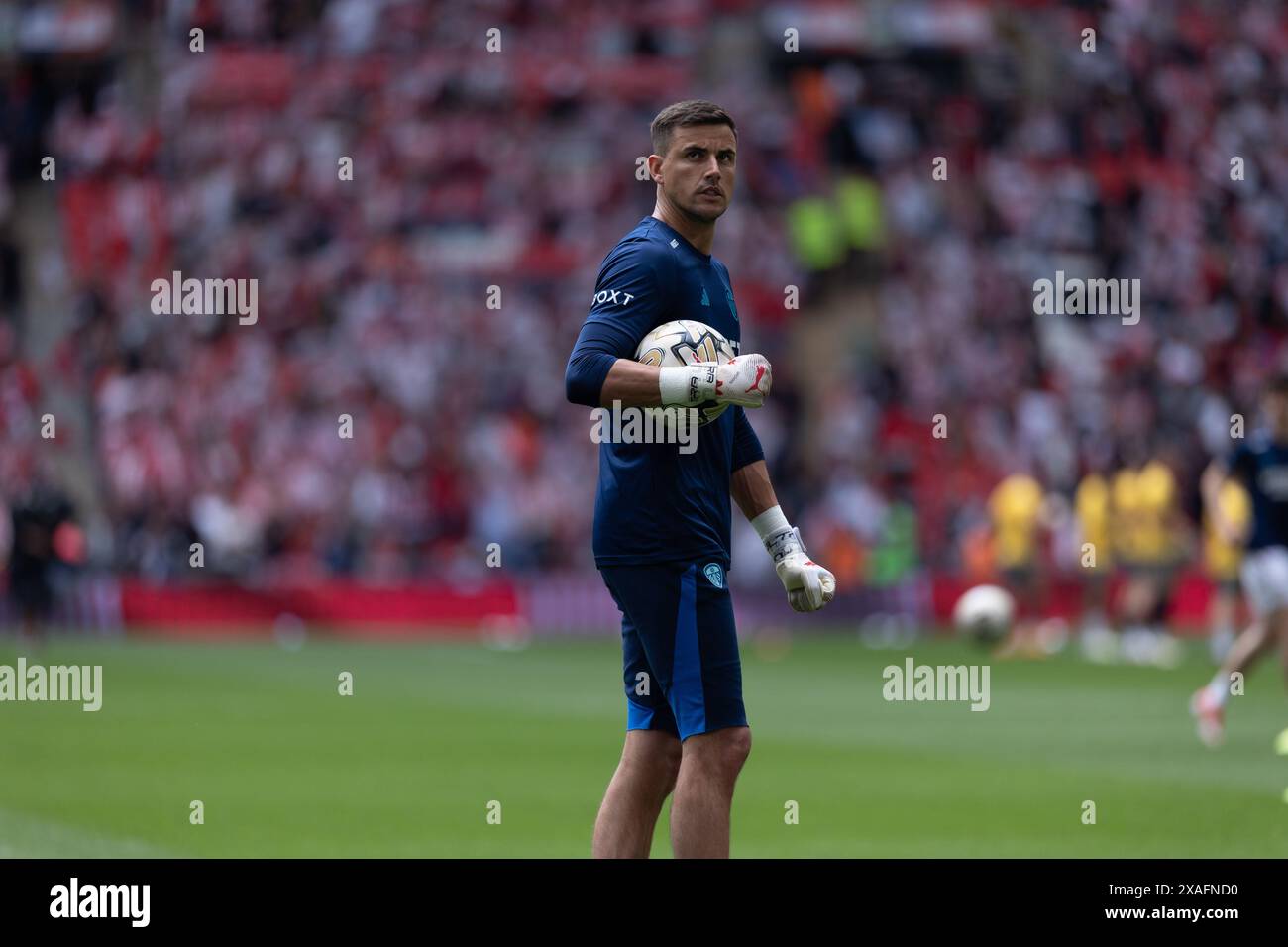 Karl Darlow (Leeds United) before the SkyBet Championship Playoff Final ...
