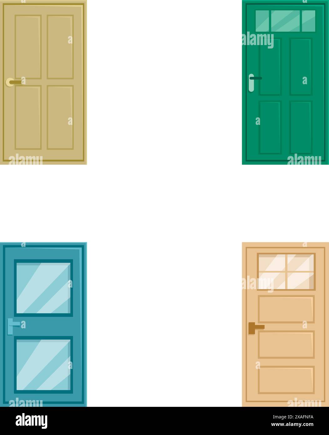 Collection of four different door designs, showcasing various styles ...