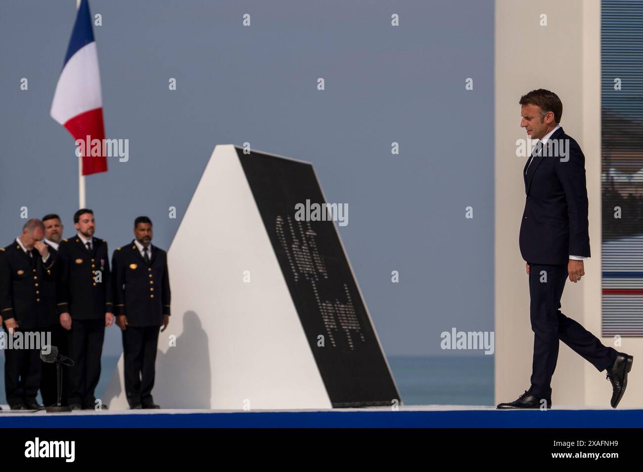 Normandy, France 20240606. French President Emanuel Macron during the ...