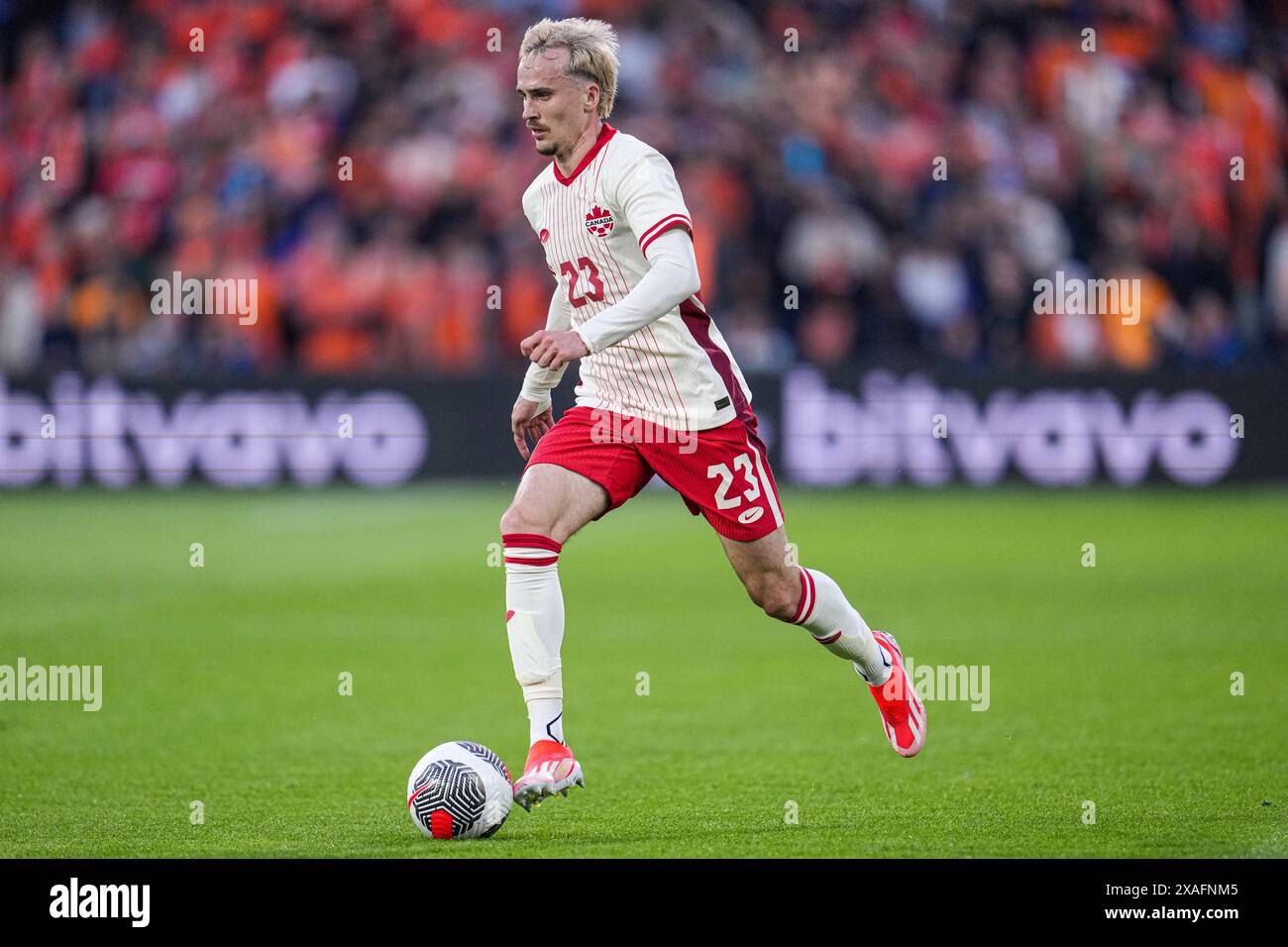 ROTTERDAM, NETHERLANDS - JUNE 6: Liam Millar of Canada dribbles during ...