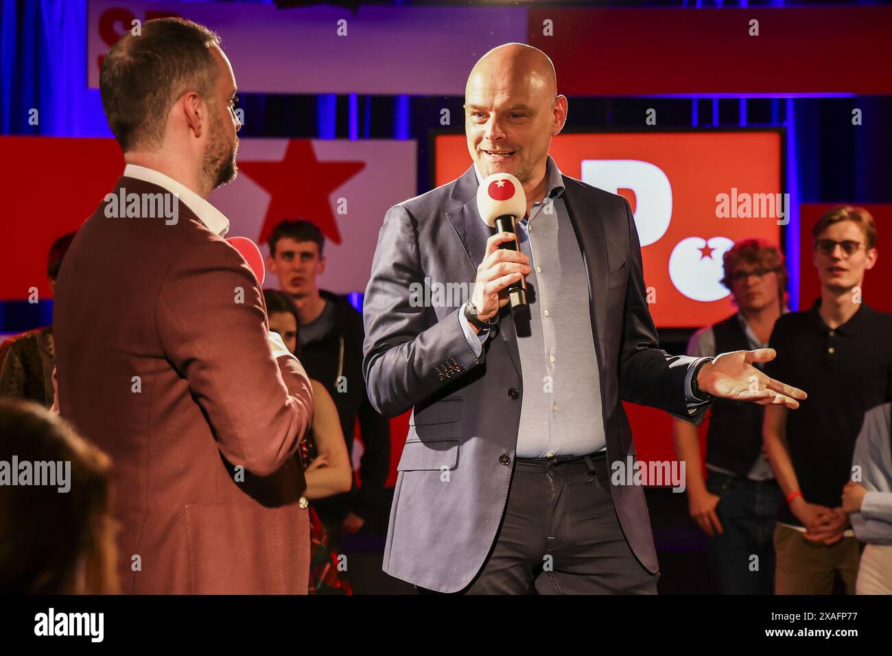 AMERSFOORT - SP leader Jimmy Dijk and SP party leader Gerrie Elfrink ...