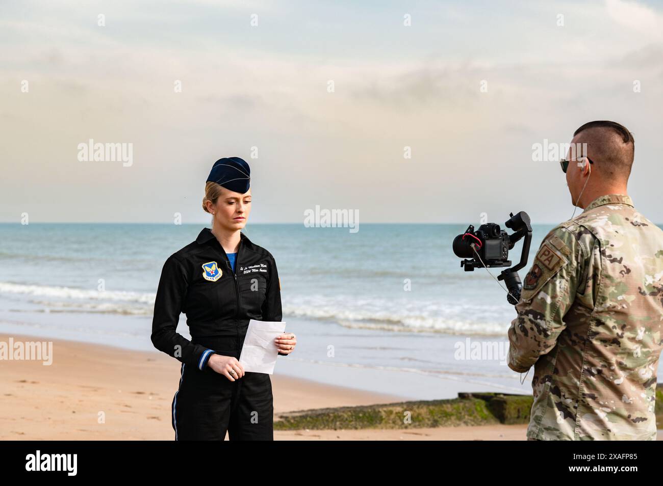 Vierville-sur-Mer, France. 03 June, 2024. U.S Air Force 2nd Lt. Madison ...