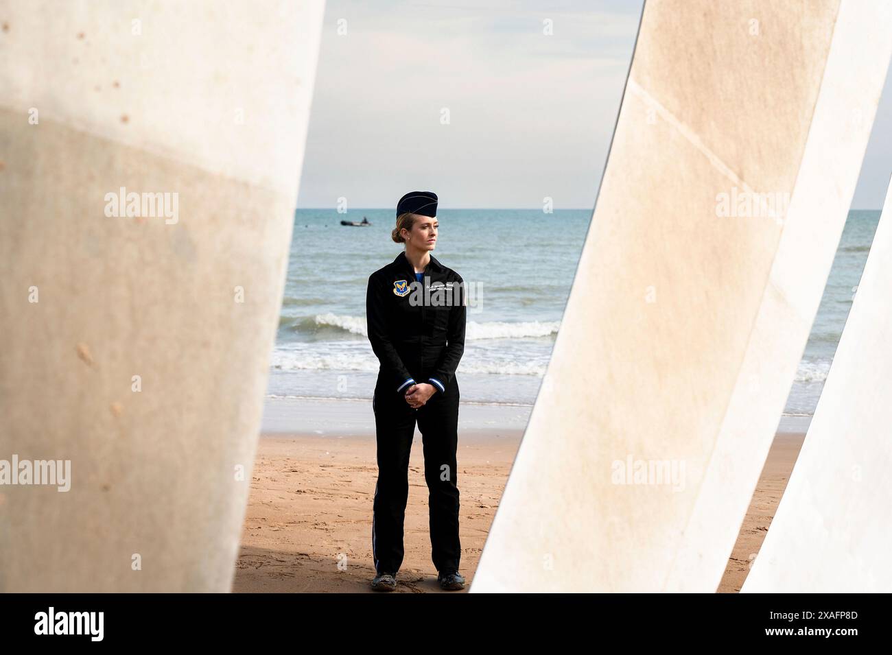 Vierville-sur-Mer, France. 03 June, 2024. U.S Air Force 2nd Lt. Madison ...