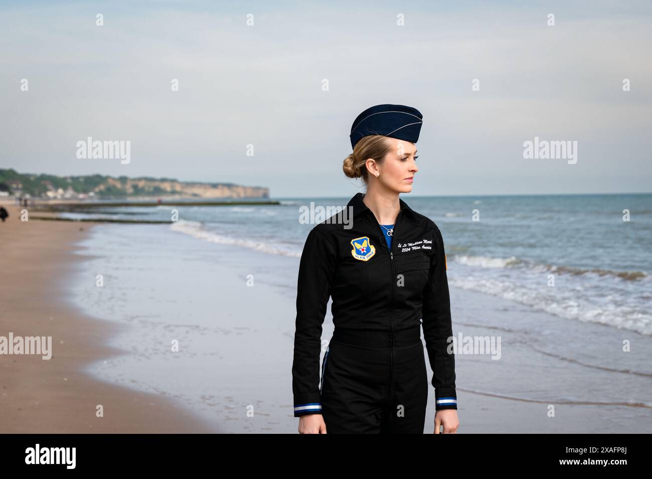 Vierville-sur-Mer, France. 03 June, 2024. U.S Air Force 2nd Lt. Madison ...