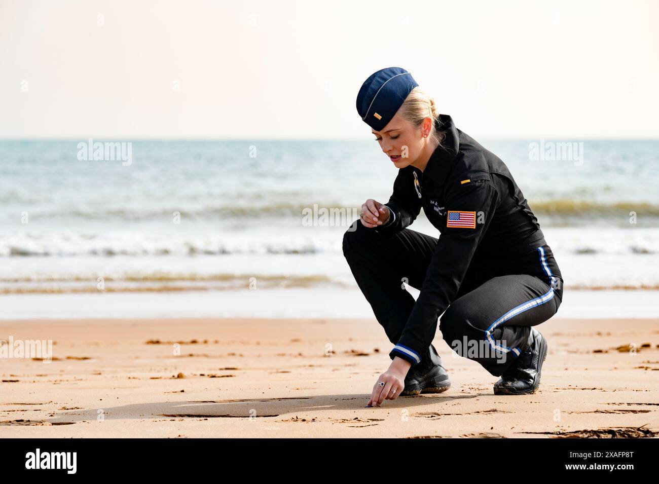 Vierville-sur-Mer, France. 03 June, 2024. U.S Air Force 2nd Lt. Madison ...