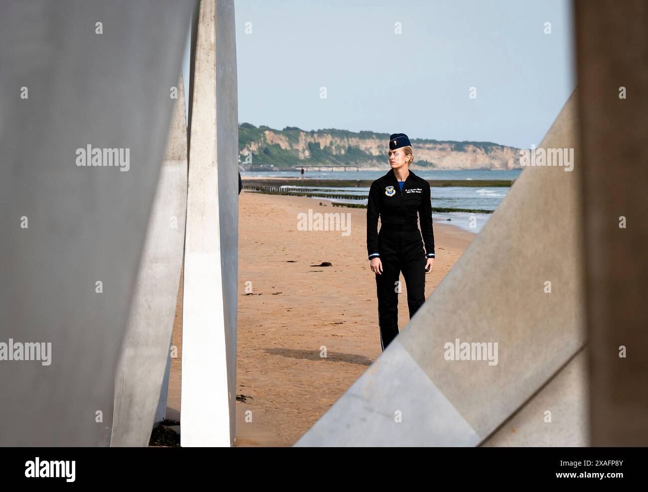 Vierville-sur-Mer, France. 03 June, 2024. U.S Air Force 2nd Lt. Madison ...