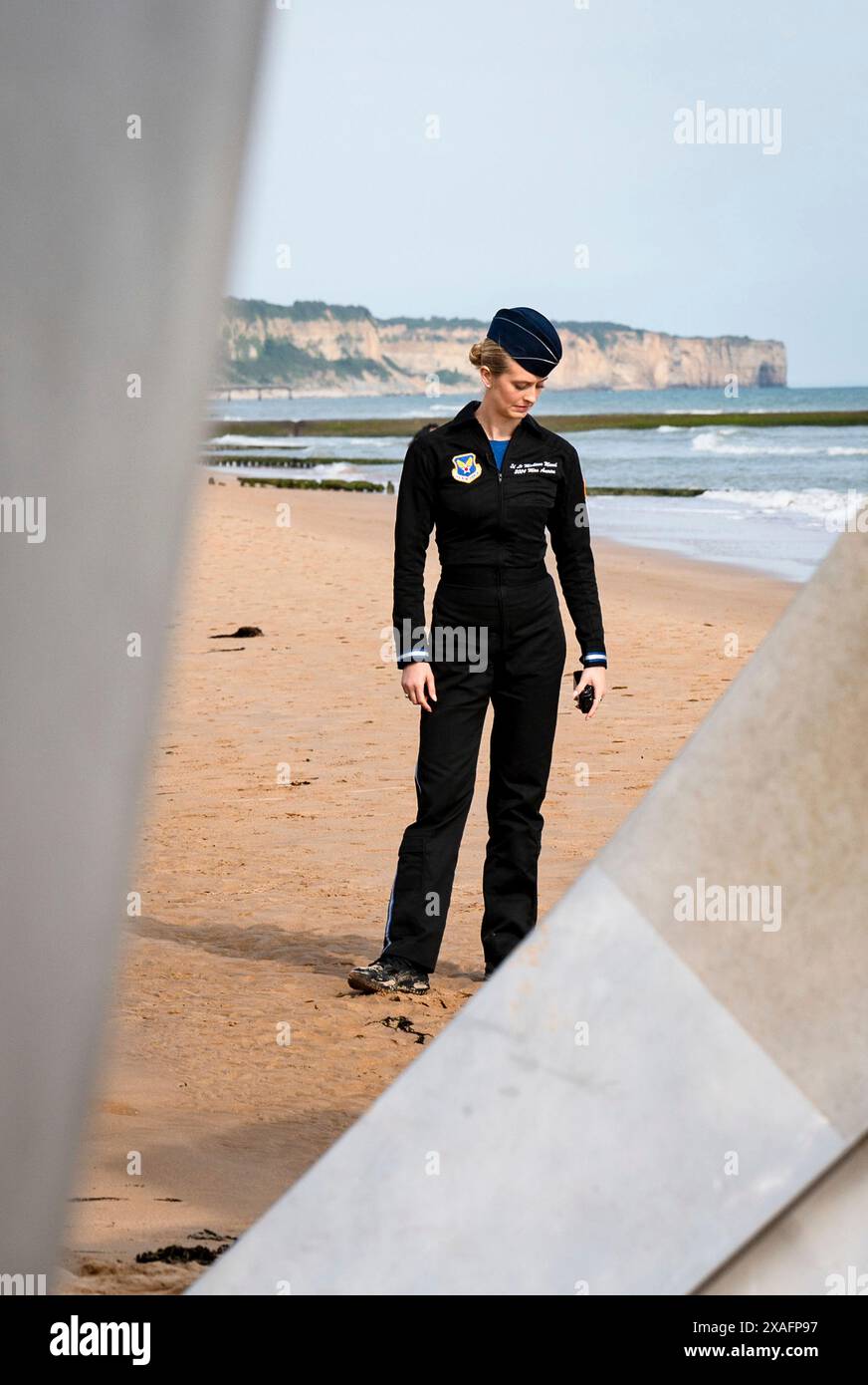 Vierville-sur-Mer, France. 03 June, 2024. U.S Air Force 2nd Lt. Madison ...