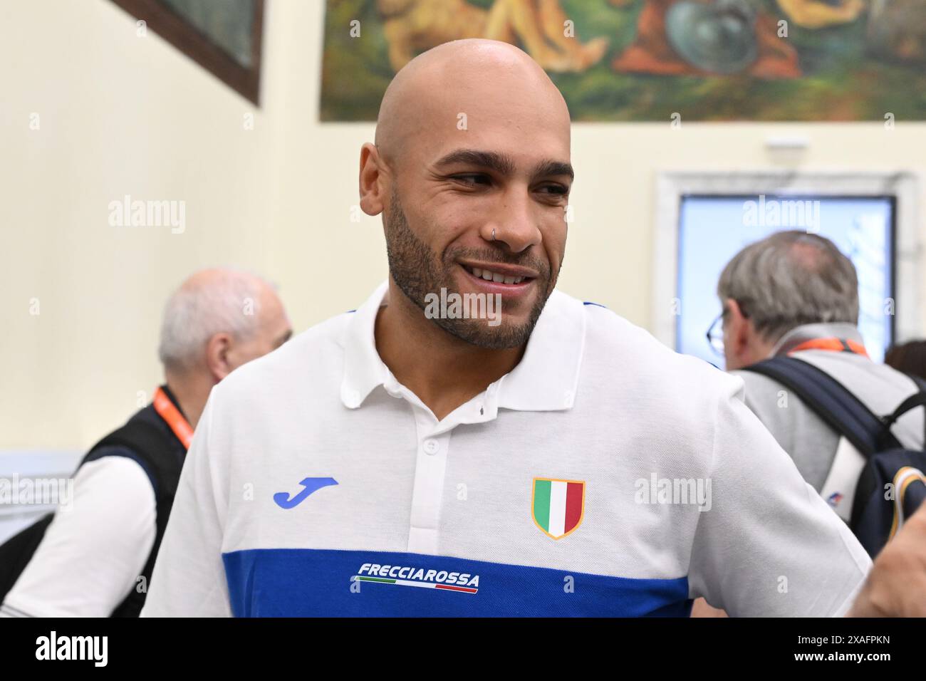 Rome, Italy. 06th June, 2024. Marcell Jacobs during Official Press ...