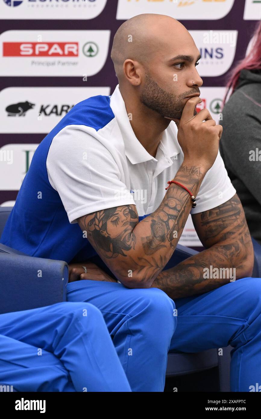 Rome, Italy. 06th June, 2024. Marcell Jacobs during Official Press ...