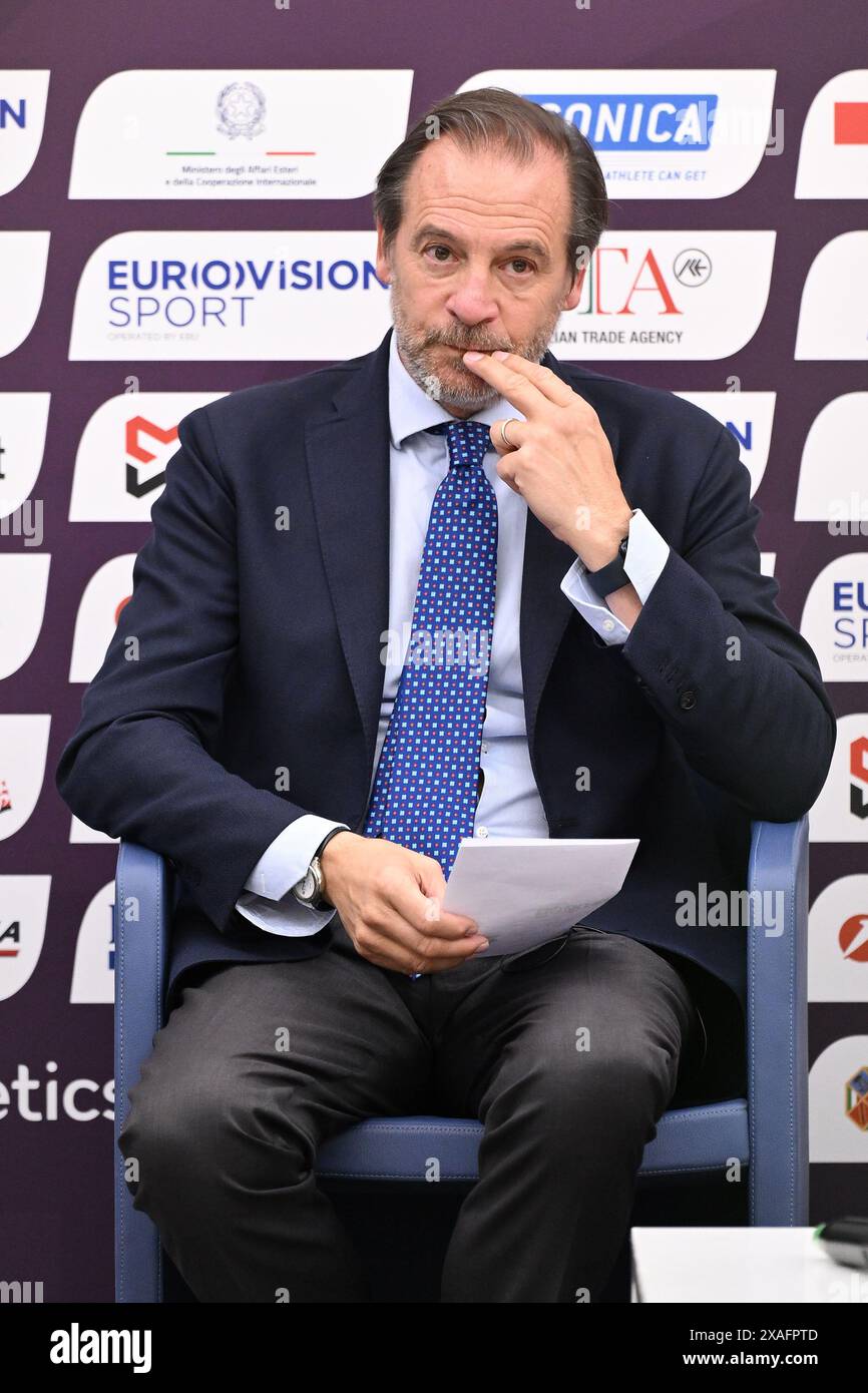 Rome, Italy. 06th June, 2024. Stefano Mei during Official Press ...