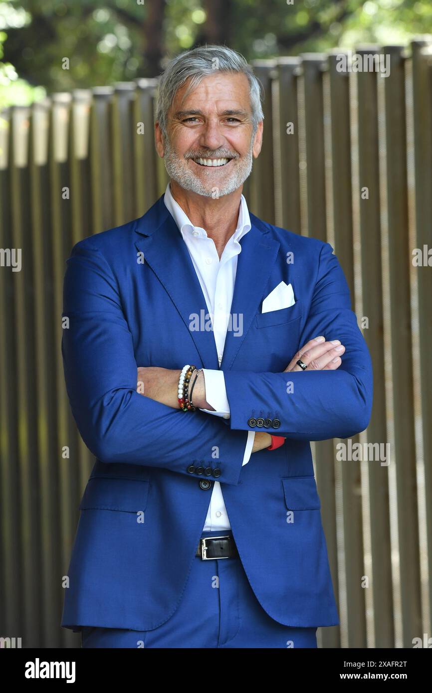 Rome: Rai headquarters Viale Mazzini. Euro 2024 presentation - Blue is ...