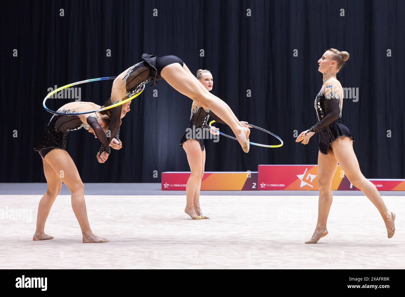 06 June 2024, Hesse, Frankfurt/M.: Gymnastics, rhythmic gymnastics ...
