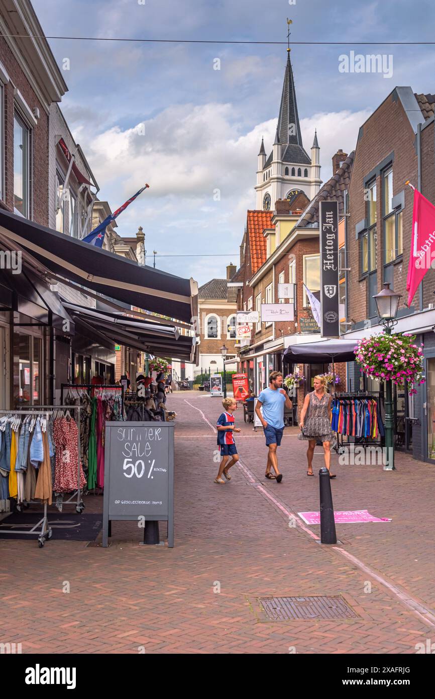 Shopping street in Ommen Stock Photo - Alamy