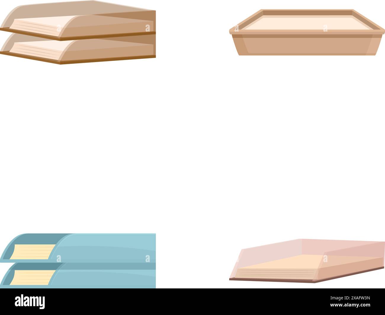 Collection of four cartoon book illustrations, perfect for educational ...