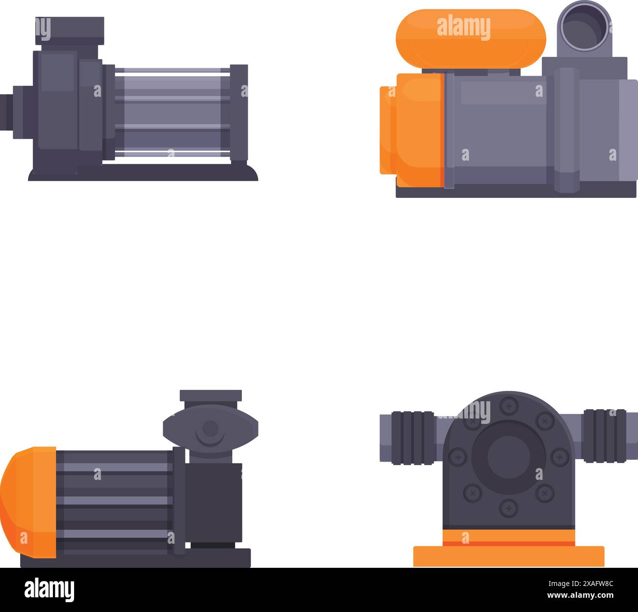 Collection of four colorful, vector icons representing different ...