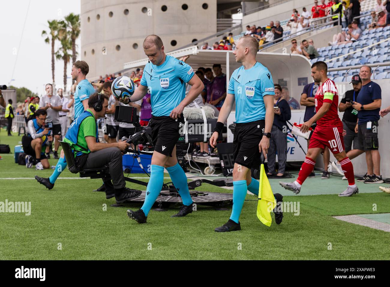 ALGARVE, PORTUGAL - 06 JUNE 2024: Assistant referee Andrew Nethery ...
