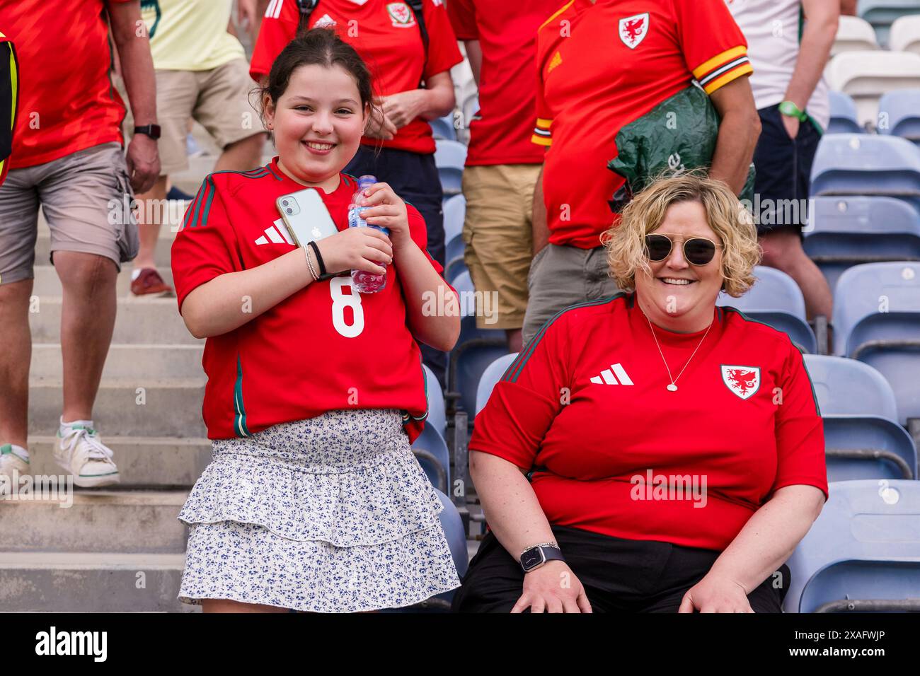 ALGARVE, PORTUGAL - 06 JUNE 2024: Welsh fans during the international ...