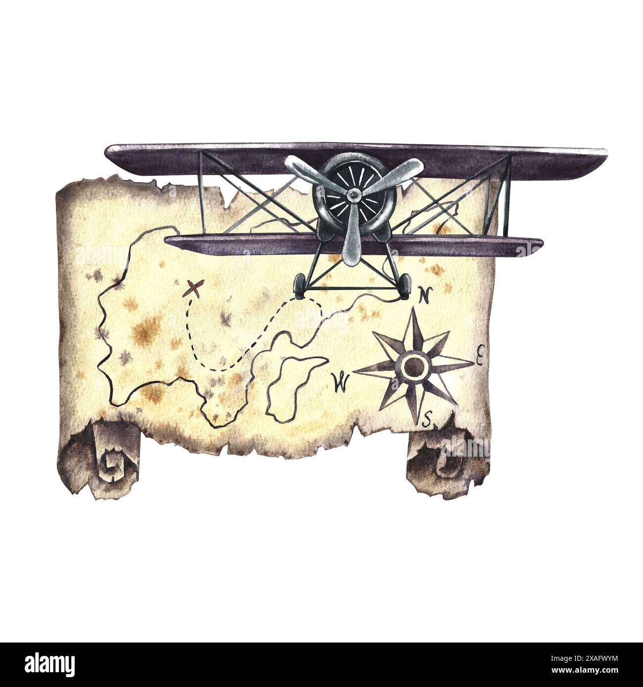 Paper aeroplane map hi-res stock photography and images - Alamy