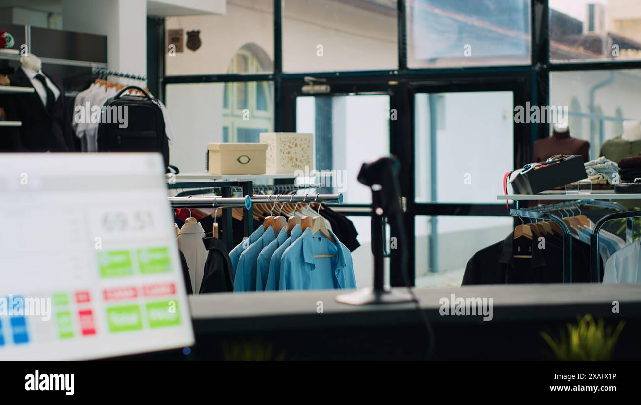 Wardrobe stand empty hangers hi-res stock photography and images - Alamy
