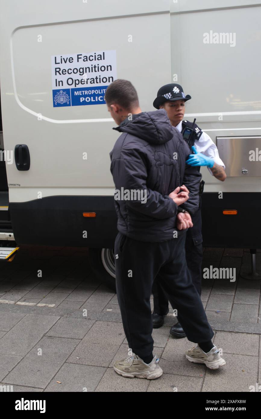 London UK 6th June, 2024. Met Police: Live facial recognition cameras ... London UK 6th June, 2024. Met Police: Live facial recognition cameras ...
