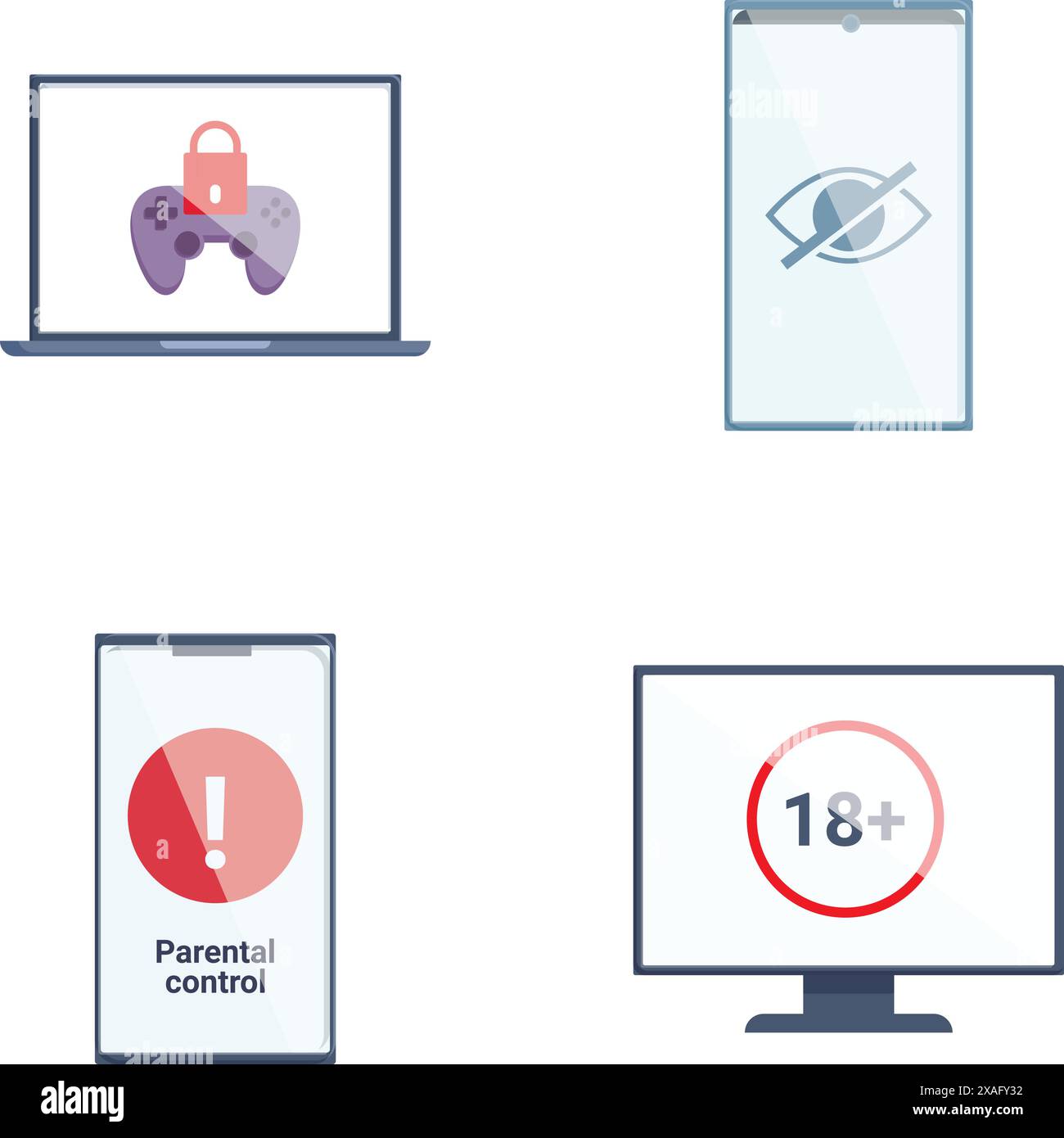 Adult content warning screen Stock Vector Images - Alamy