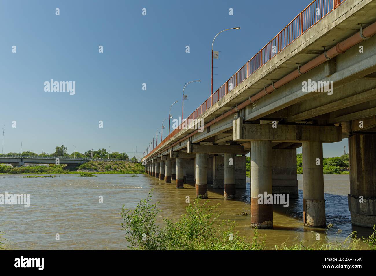 Bridge over the Dulce River in Termas de Rio Hondo, Santiago del Estero ...